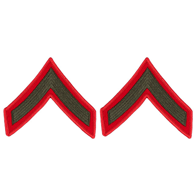 U.S. Marine Corps USMC Private First Class (PFC) E-2 Rank Chevron Patc ...