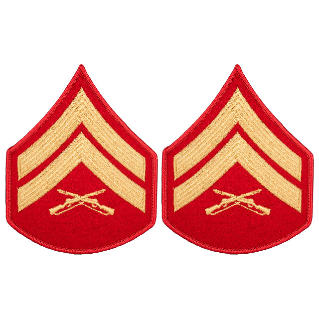 U.S. Marine Corps USMC Corporal (Cpl) E-4 Rank Chevron Patches, Dress ...
