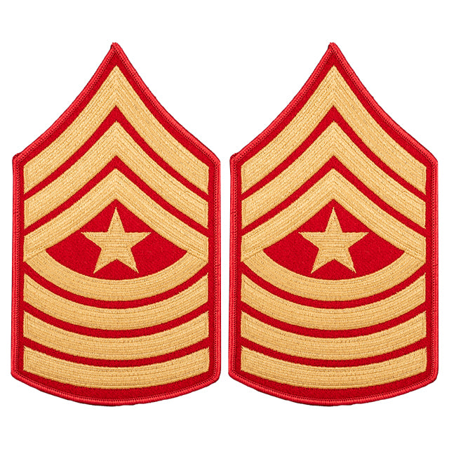 U.S. Marine Corps USMC Sergeant Major (SgtMaj) E-9 Rank Chevron Patche ...