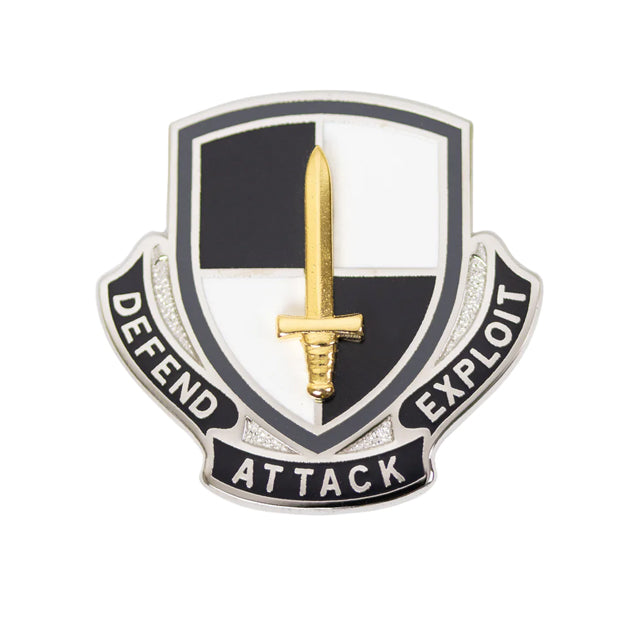 U.S. Army Cyber Corps Regimental Crest (Defend Attack Exploit) | STARS ...
